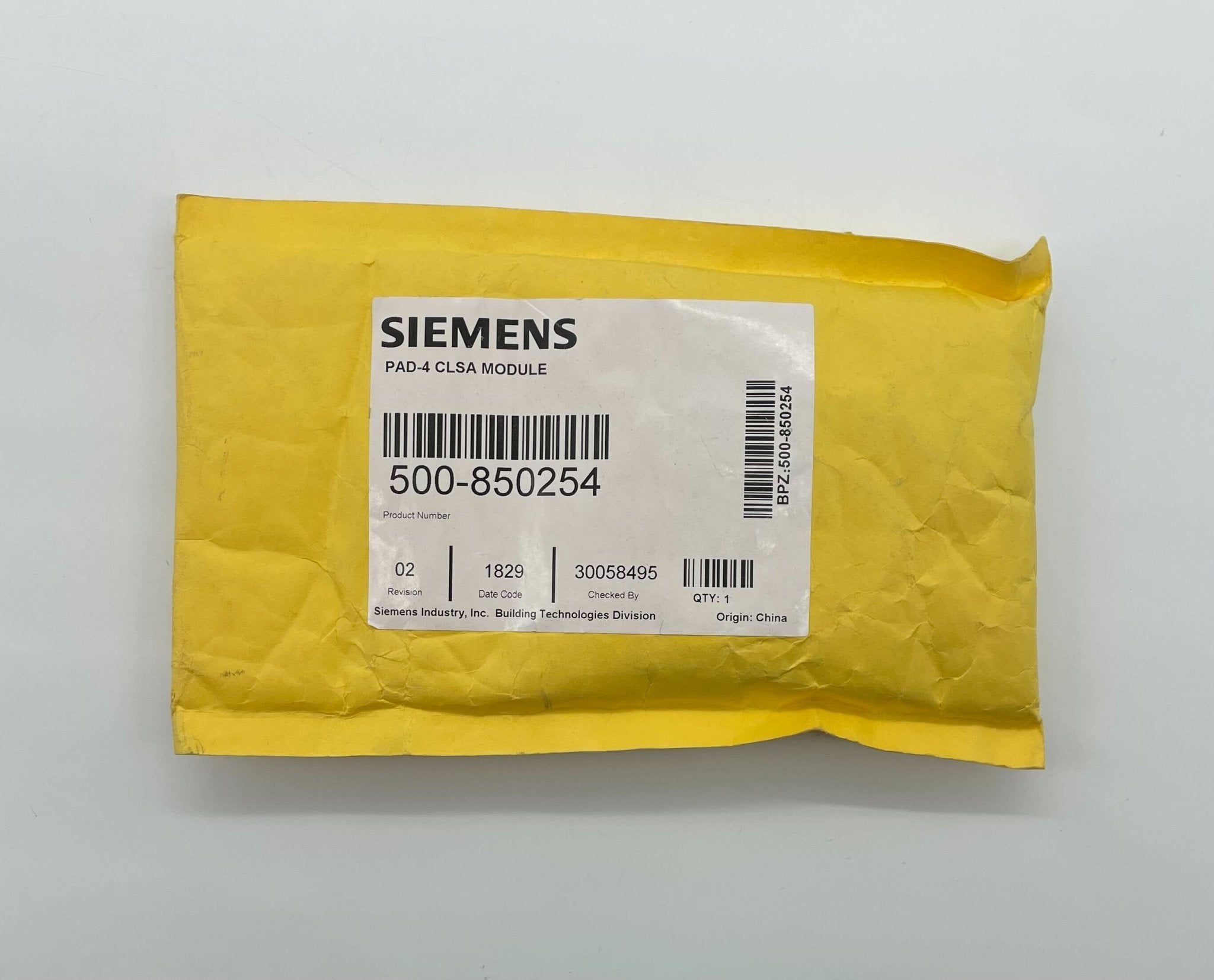 Siemens PAD-4-CLSA - JEM Systems Canada